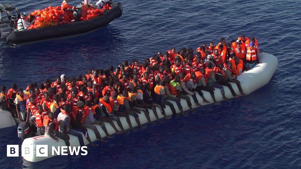 Aboard the MSF search and rescue boat in the Mediterranean Sea - BBC News