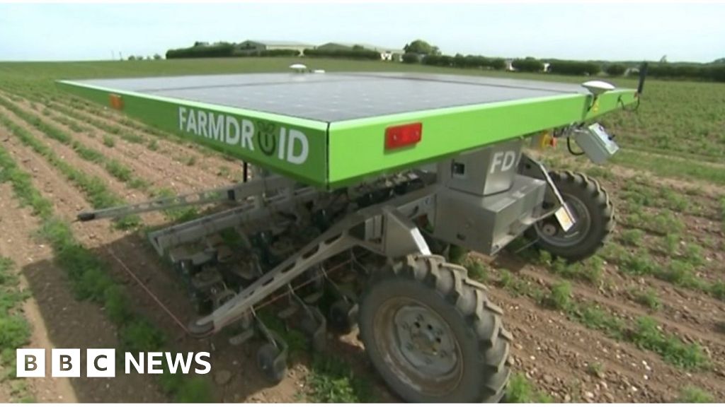 Shropshire farms using robots to plant and harvest crops - BBC News