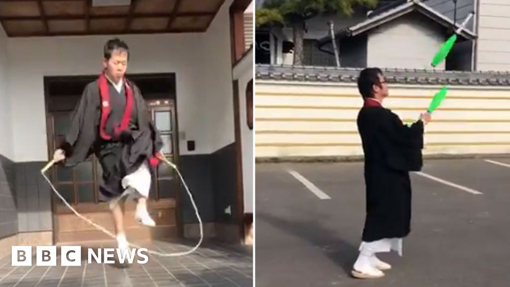 Japanese monks: 'I can do this in monk's robes' videos shared online ...