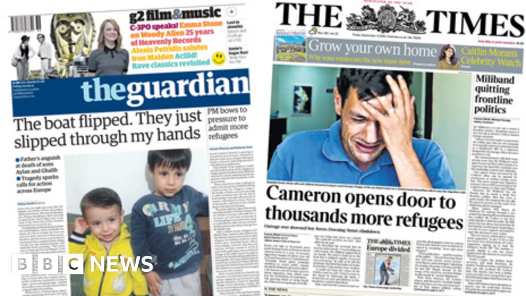 Newspaper headlines: Drowning tragedy, refugee pressure, Miliband ...