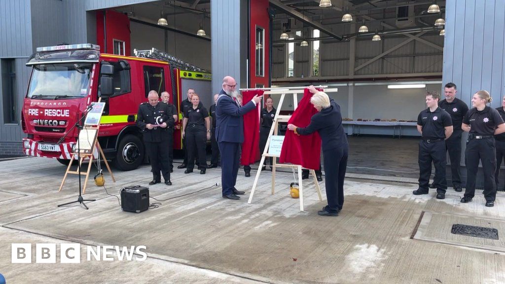 New fire station officially unveiled in Plymouth - BBC News