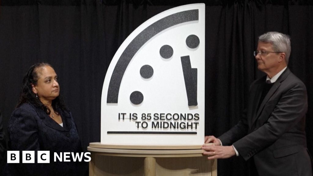 Doomsday Clock moves closer to midnight than ever before - BBC News