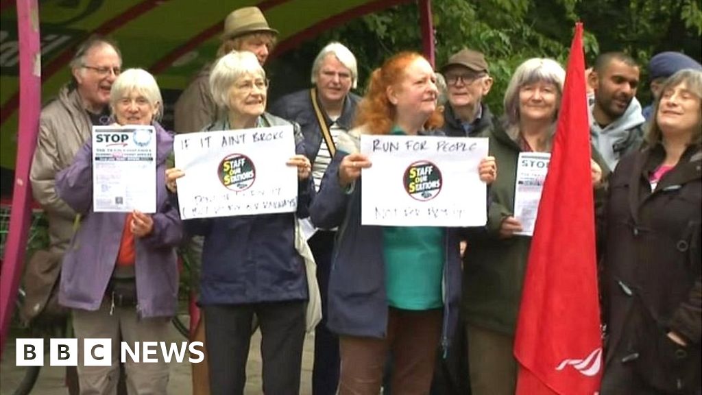 Hebden Bridge protest over railway station ticket office closure