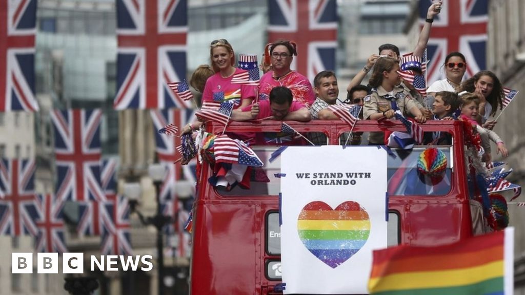 Thousands join Pride parade in London - BBC News
