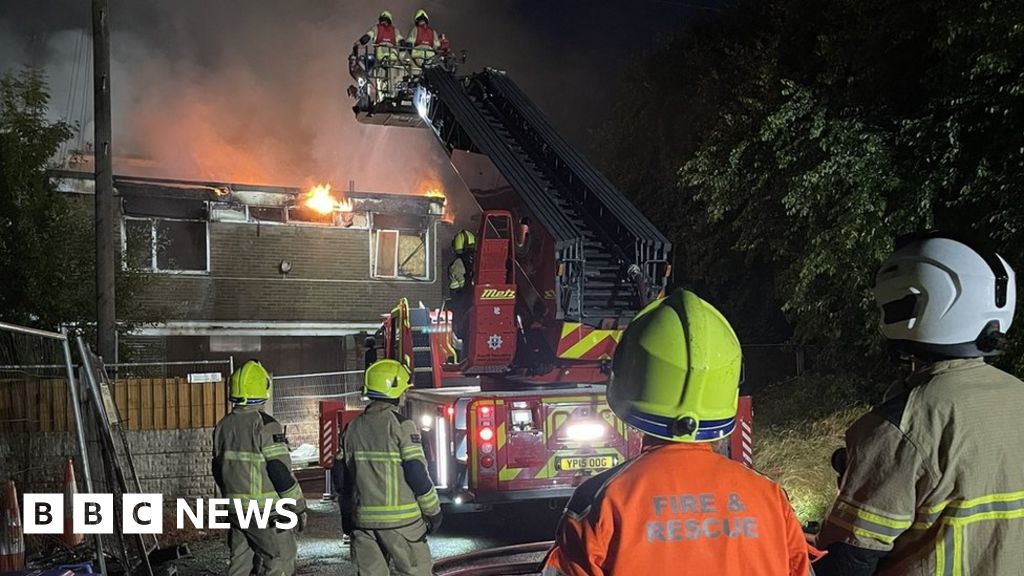 Sheffield fire crews fight blaze at former care home