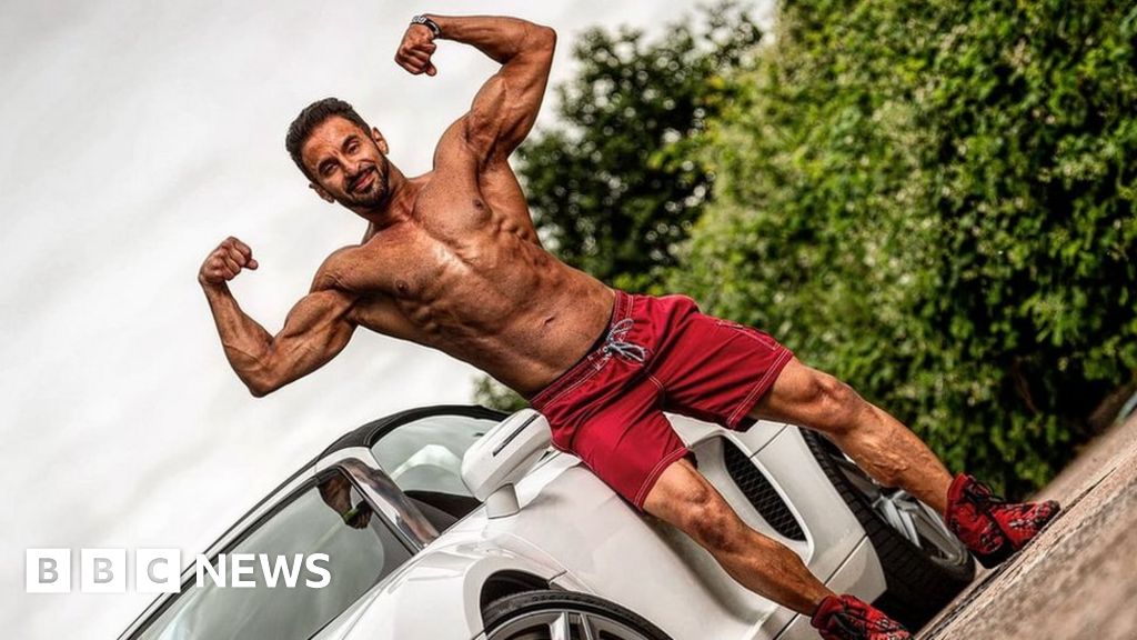 Bodybuilder Reza Rezamand back after ladybird bite caused sepsis - BBC News