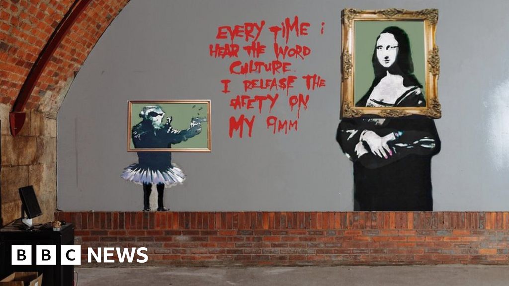 Work starts to restore painted-over Banksy murals - BBC News