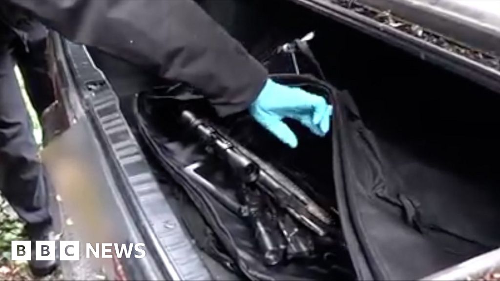 Weapons seized in slavery raids across three counties - BBC News