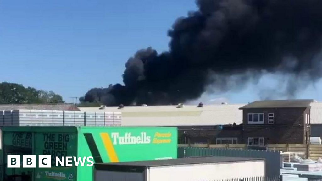 Rotherham fire: Fire crews tackle recycling site blaze