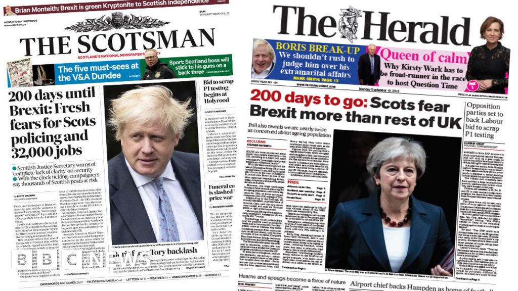 The papers: Final countdown to Brexit - BBC News