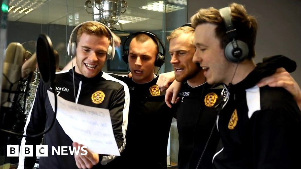 Motherwell players help record Up The Well cup final song - BBC News