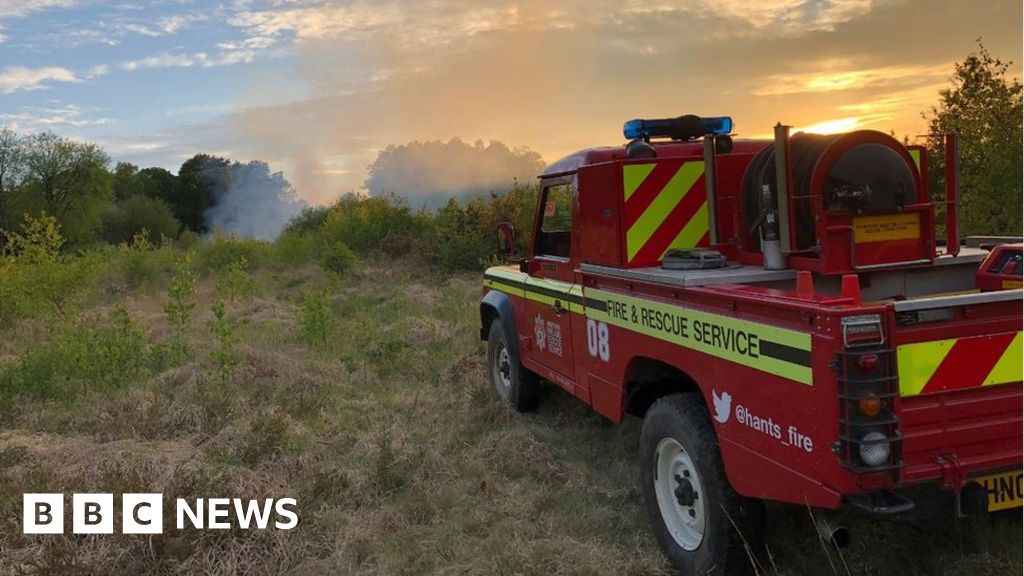 Fire rips through Hazeley Heath nature reserve