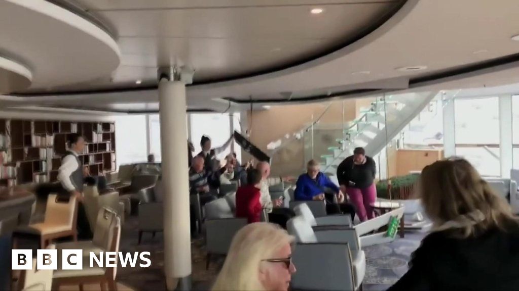 Norway cruise ship tilts sending furniture sliding - BBC News