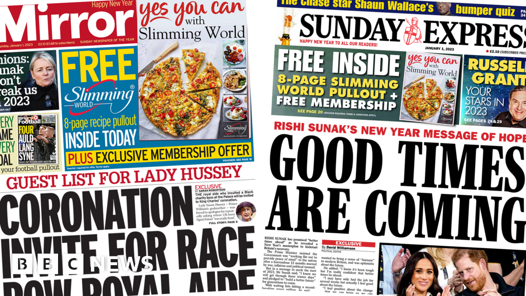 Newspaper headlines: Better times ahead, says PM Sunak, and tributes to ...