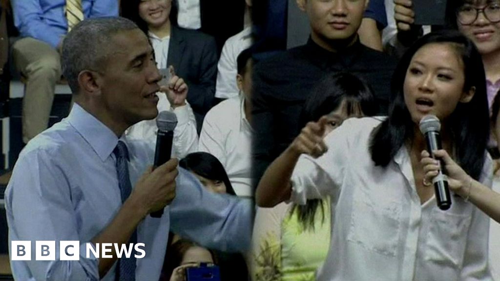 President Obama beatboxes for Vietnamese rapper Suboi - BBC News
