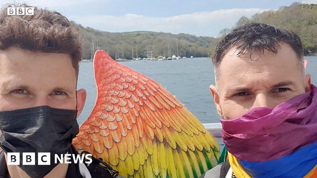 Cornwall Pride couple run coast path for human rights ahead of G7 - BBC ...