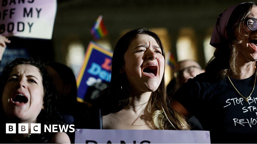 Roe v Wade demonstrators gather in Washington DC