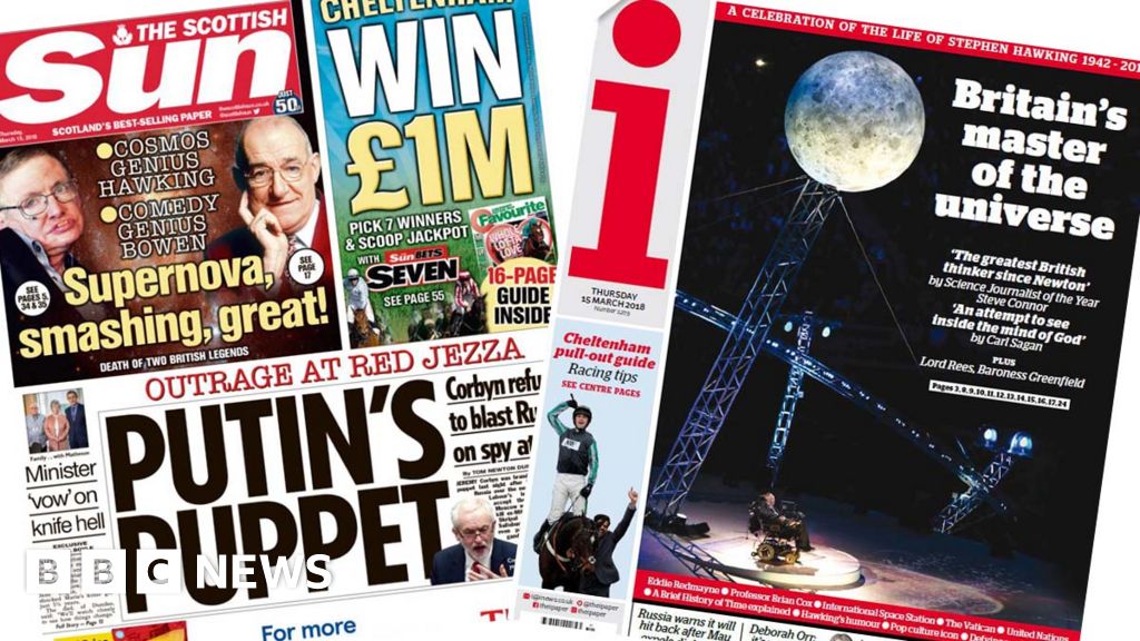 The papers: Fury at Corbyn Russia response - BBC News