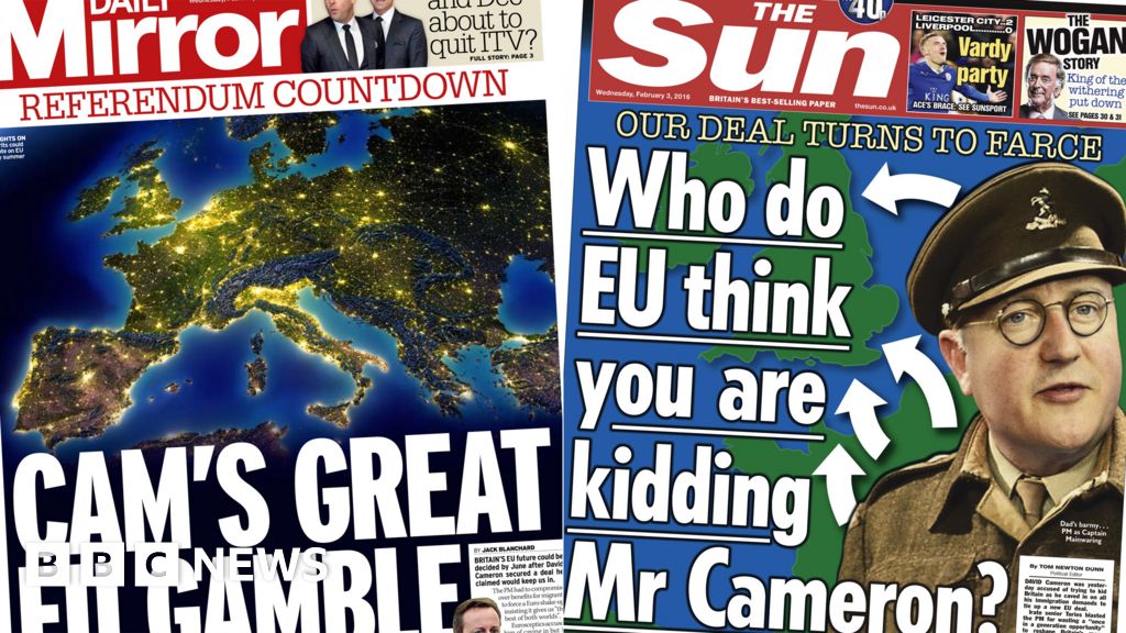 EU referendum deal under microscope - newspaper headlines - BBC News