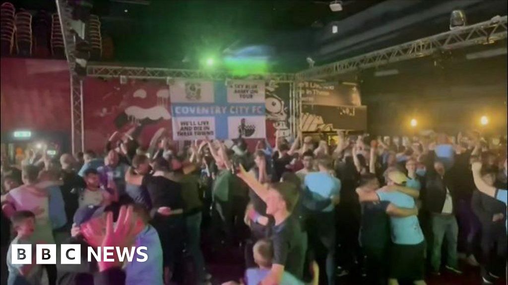 Fans celebrate as Coventry City secures Championship play-off final ...