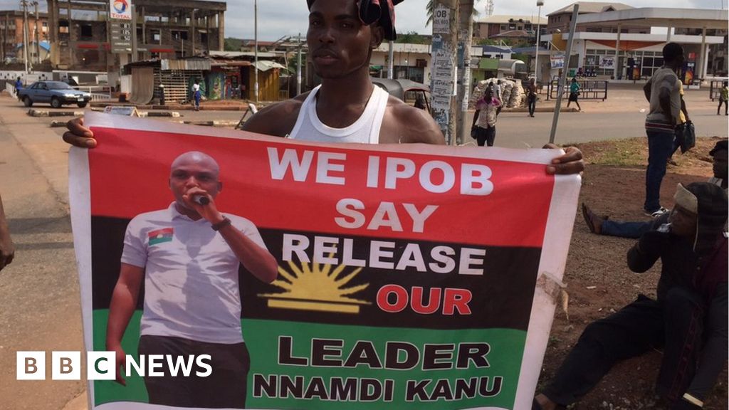 Nigeria protests over Biafra activist's arrest - BBC News