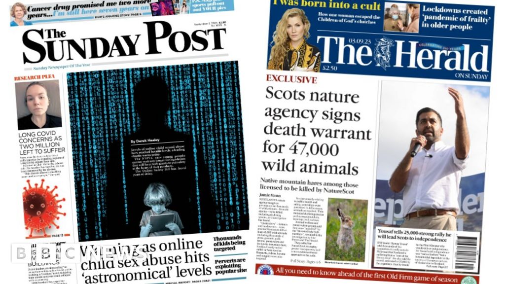 Scotland's papers: Online abuse warning and Yousaf's indy rally cry