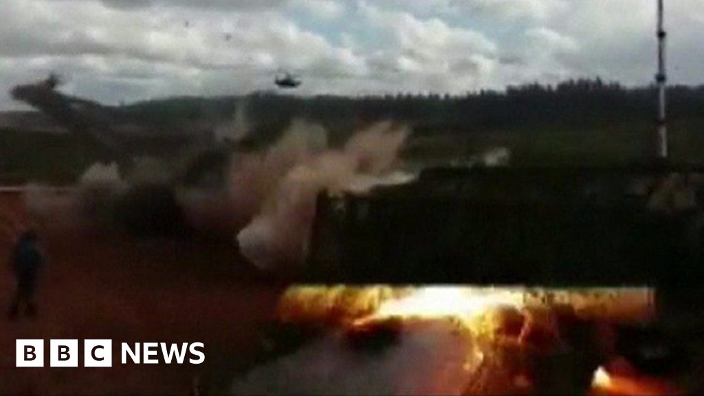 Russian army rocket 'hits spectators'