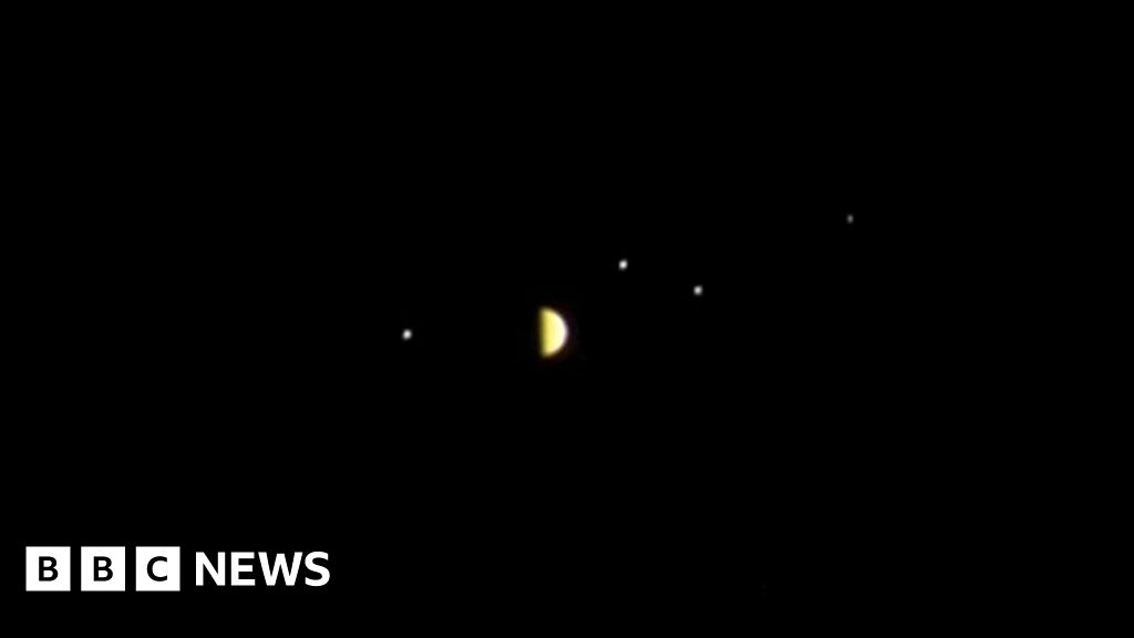 Watch as Galileo's moons orbit Jupiter - BBC News