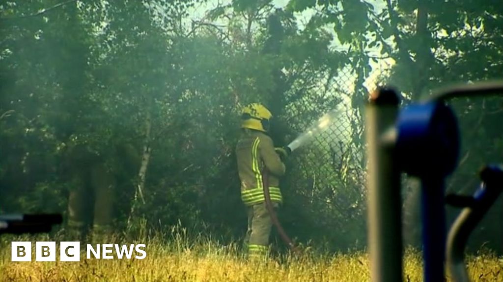 Tregarth school covered in smoke after gorse fire