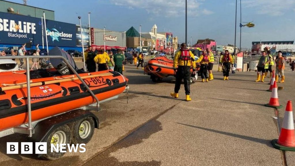 Two boys treated in hospital after Blackpool sea rescue