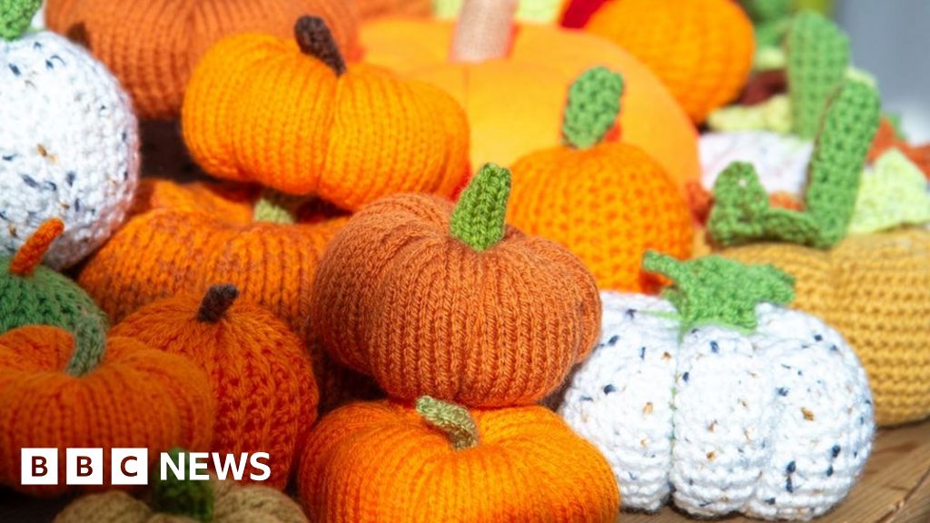 Charlecote Park displays hundreds of knitted pumpkins