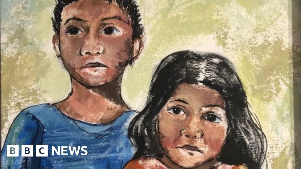 Painting of migrant children will hang in US Capitol - BBC News