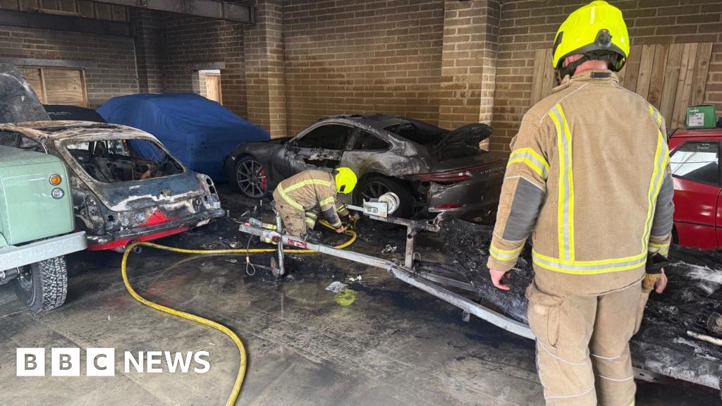 Classic cars destroyed in an Essex barn fire