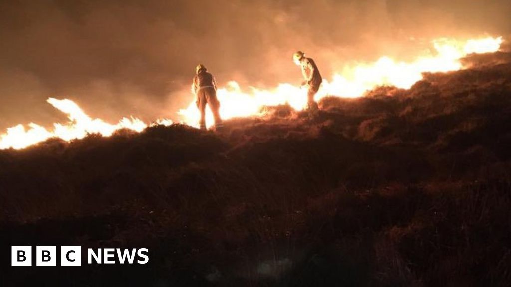 Bodmin Moor gorse fire being treated as arson - BBC News