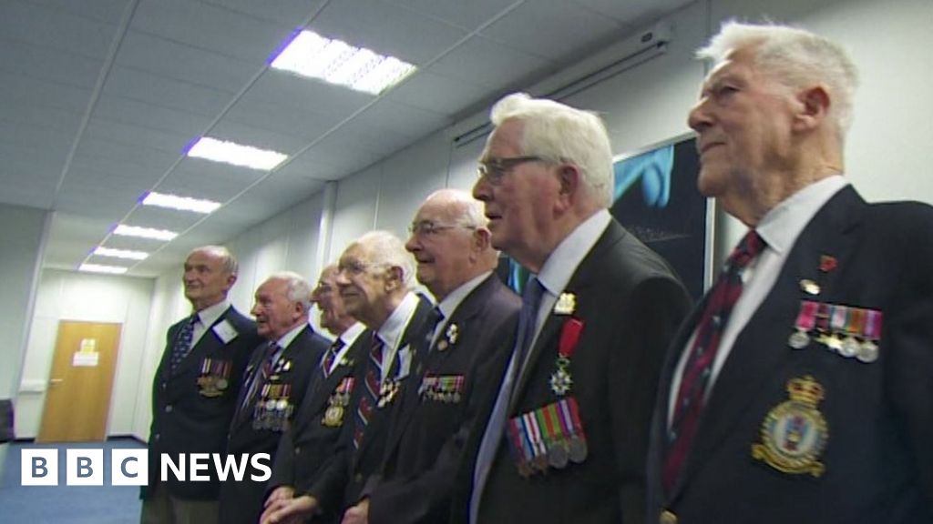 Lancaster Bomber crews reunite at WW2 plane factory
