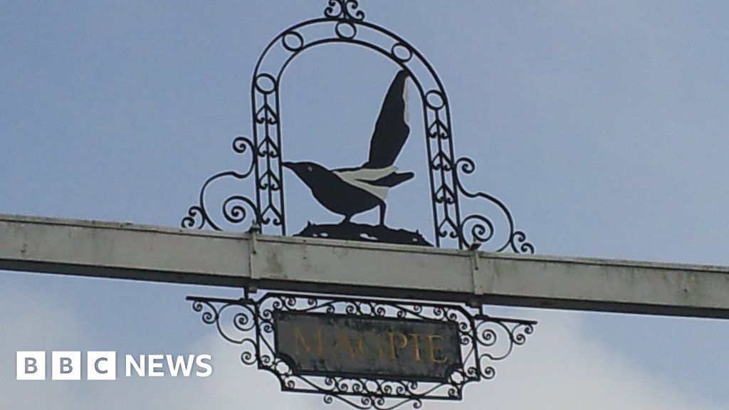Suffolk's A140 Magpie pub sign fundraising bid starts - BBC News