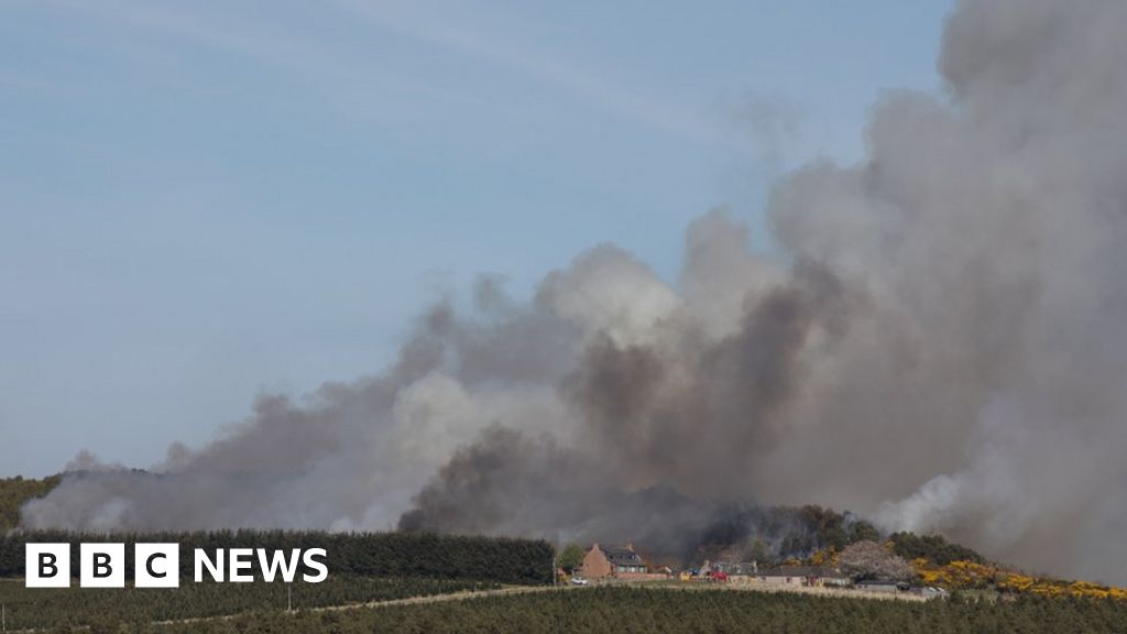 Firefighters tackle large wildfire on Black Isle - BBC News