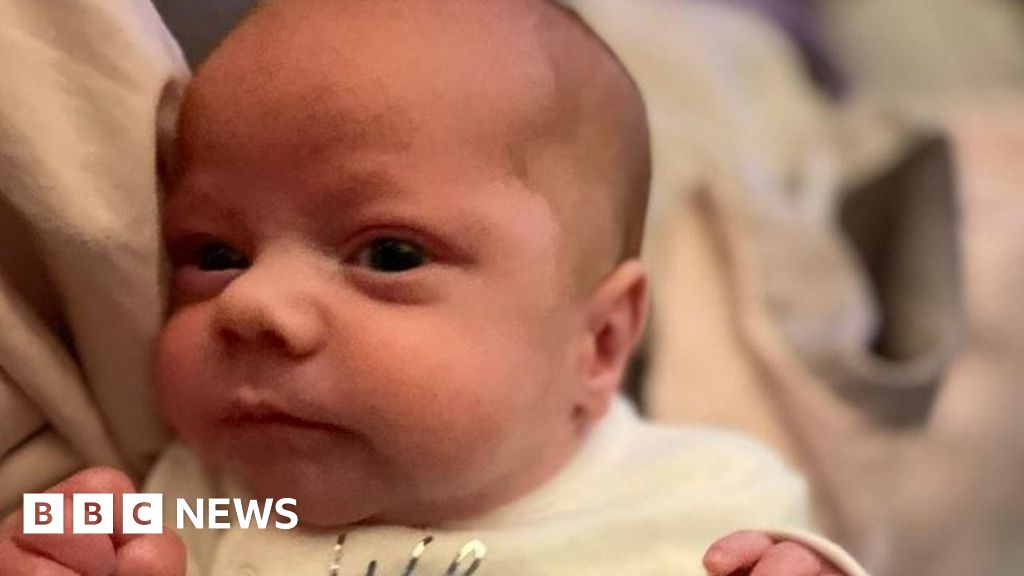 Covid-19: Walsall mum with virus meets baby for first time - BBC News