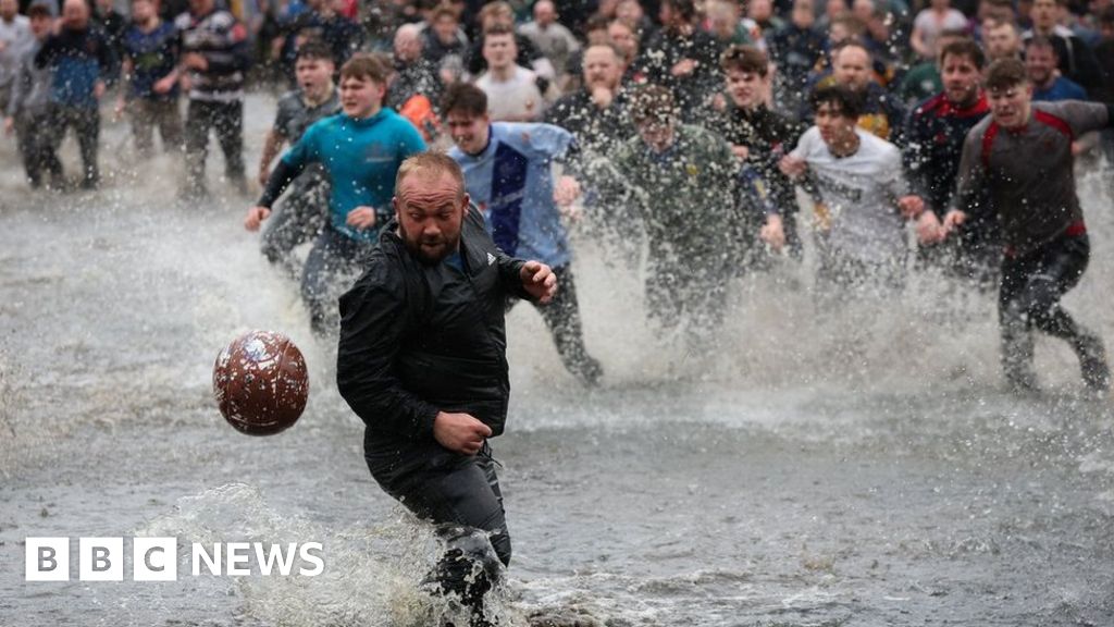 Clean-up begins after Royal Shrovetide Football - BBC News