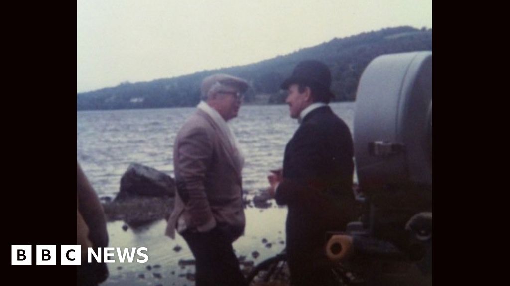 Photos show lost Nessie film cast at Loch Ness - BBC News