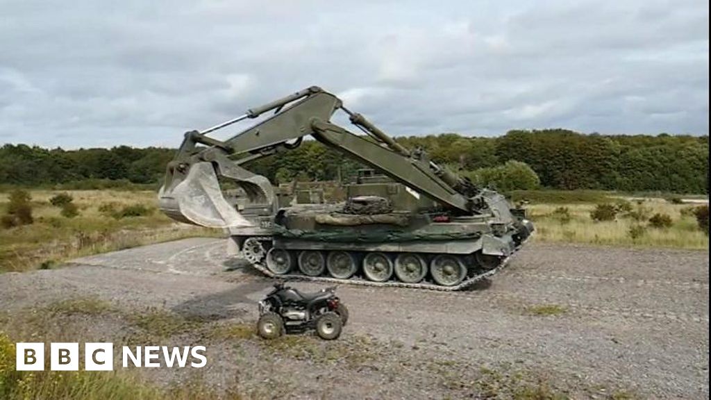 MoD tank crushes quad bike found on Salisbury Plain - BBC News