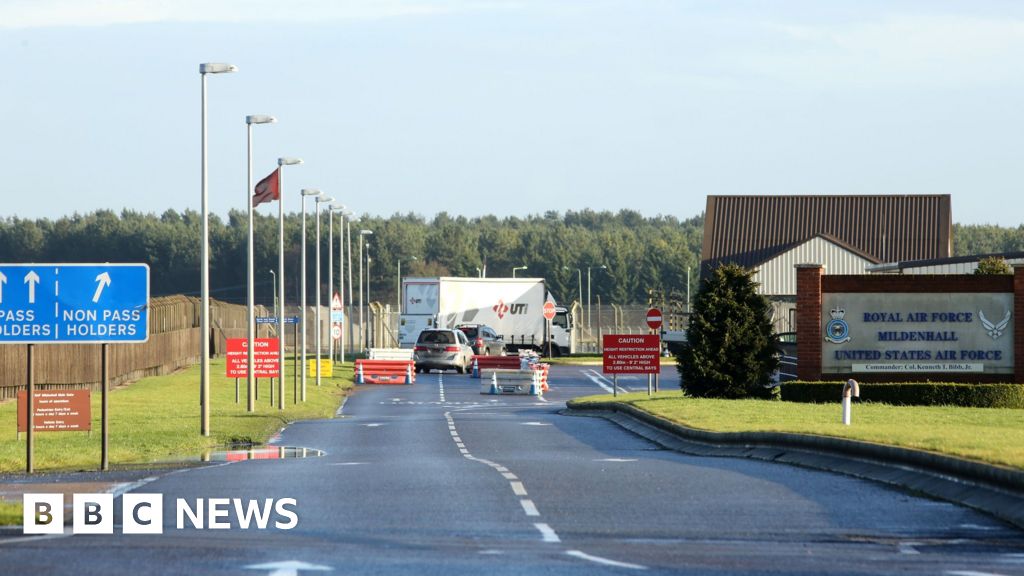 RAF Mildenhall: Man drove around security barriers on to air base - BBC ...