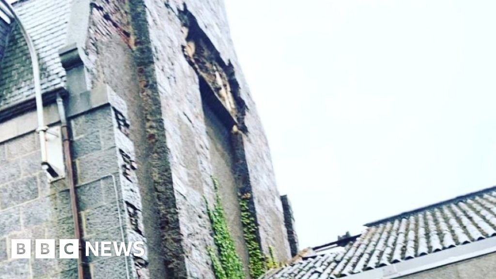 Aberdeen properties evacuated after partial wall collapse - BBC News