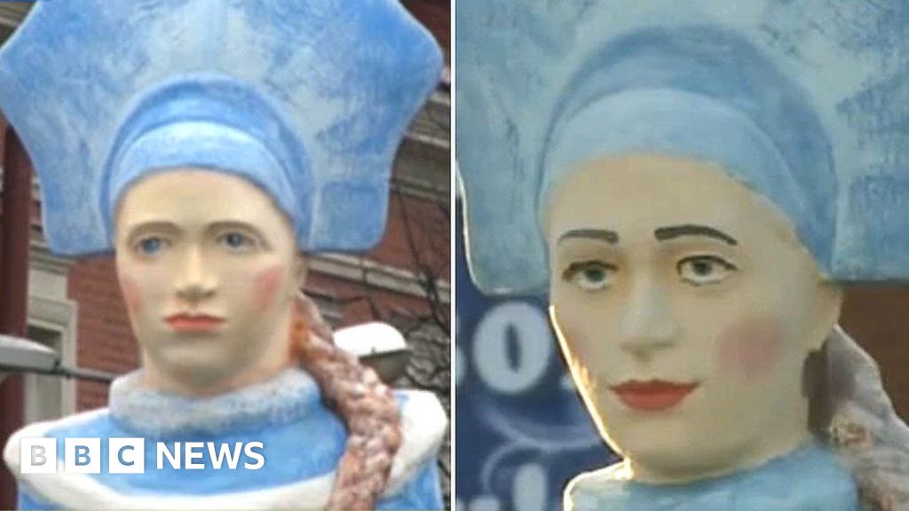 Russia: 'Glum' Snow Maiden statue given makeover - BBC News