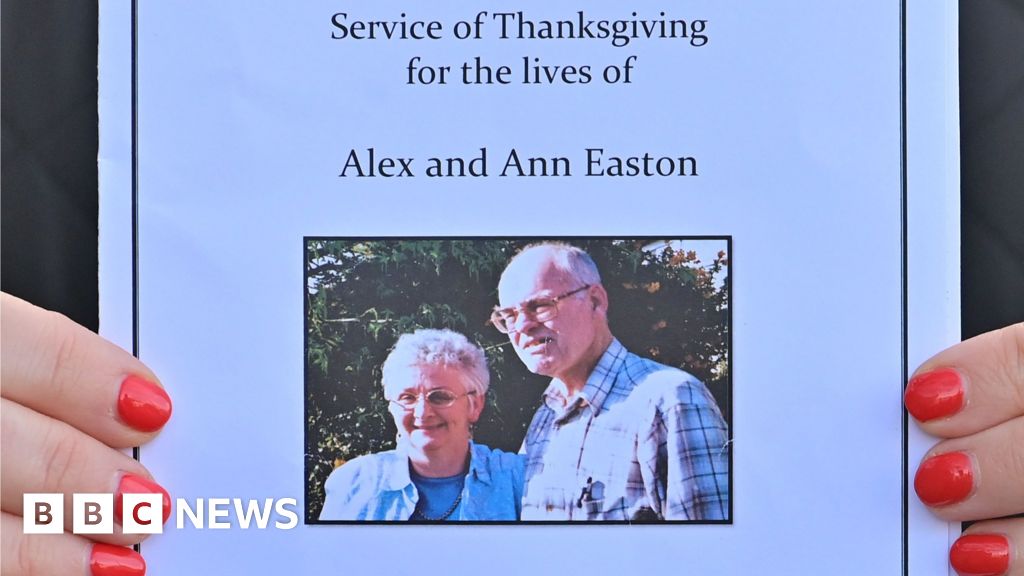Alex Easton's parents' funeral takes place in Bangor - BBC News