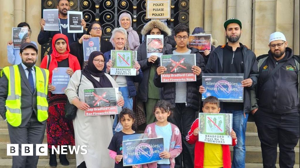 Protest held over 'disruptive' late-night fireworks in Bradford