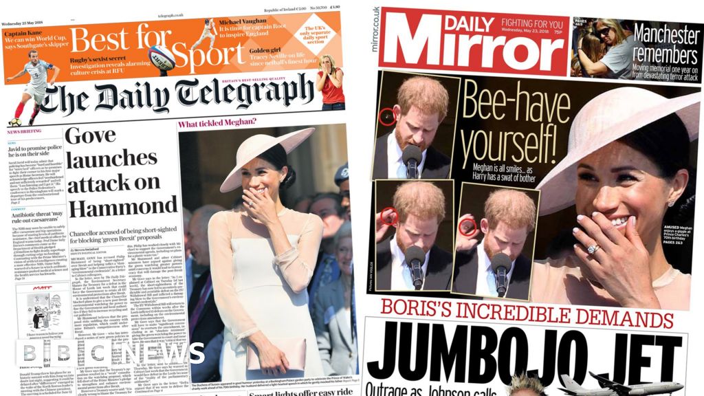 Newspaper headlines: 'JumBoJo jet' and Gove attacks Hammond