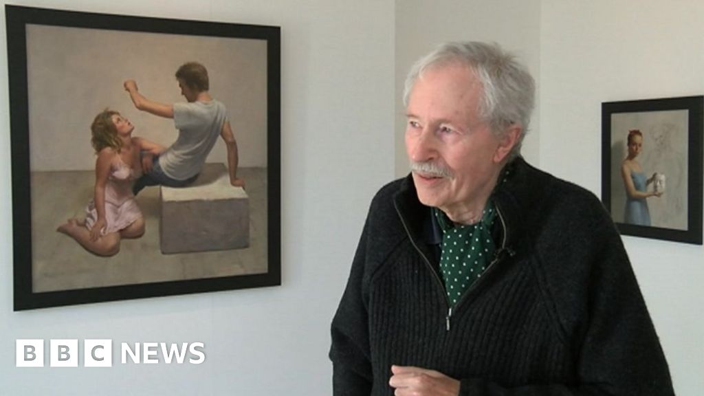 Harry Holland paintings on show in Cardiff exhibition - BBC News