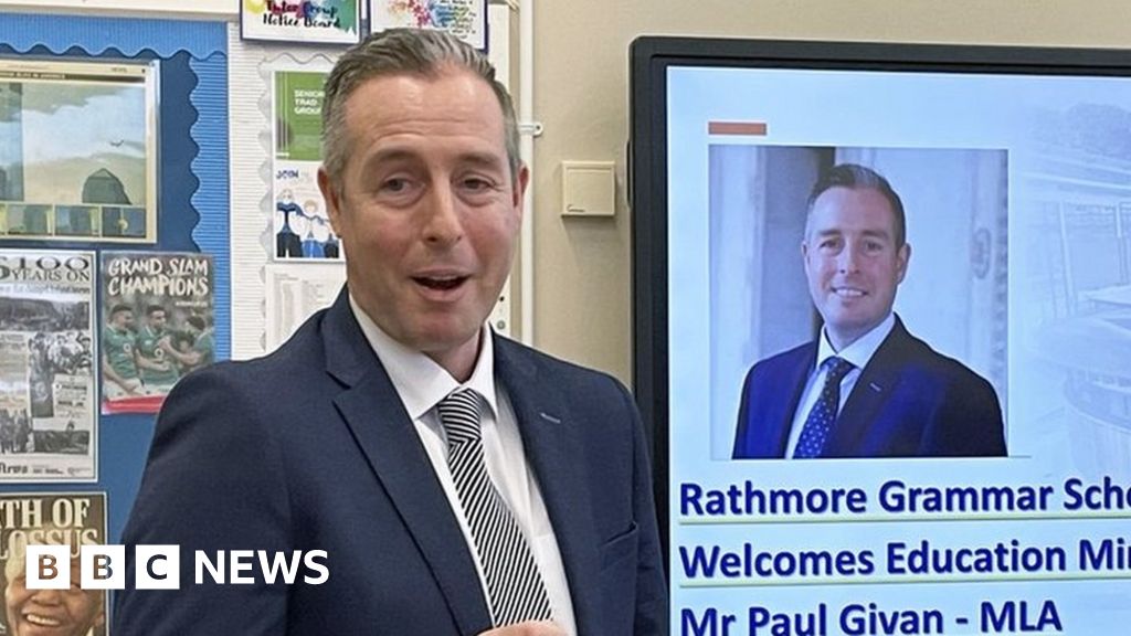 Paul Givan: DUP education minister wants to close gap on pay - BBC News