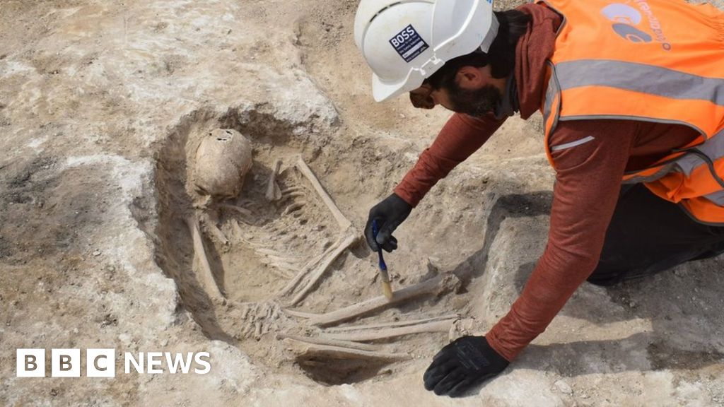 Cambridge Bronze Age burial mound site on show to public - BBC News